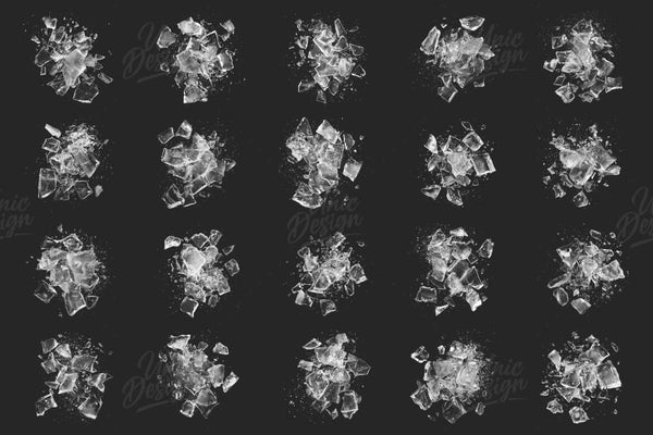 20 Ice Shatter Photoshop Brushes - Create Stunning Effects