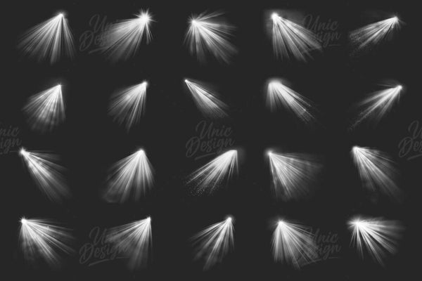 20 High-Quality Light Ray Photoshop Brushes