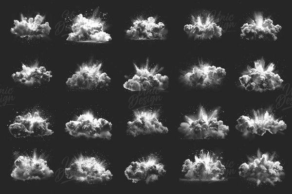 20 Explosion Photoshop Brushes - High Quality Effects