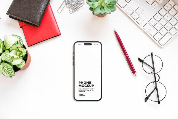 Office Concept Phone Mockup - Enhance Your Designs