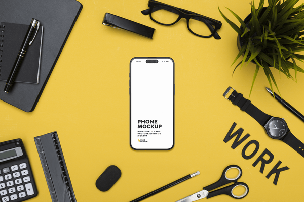 Work Concept Phone Mockup for Designers