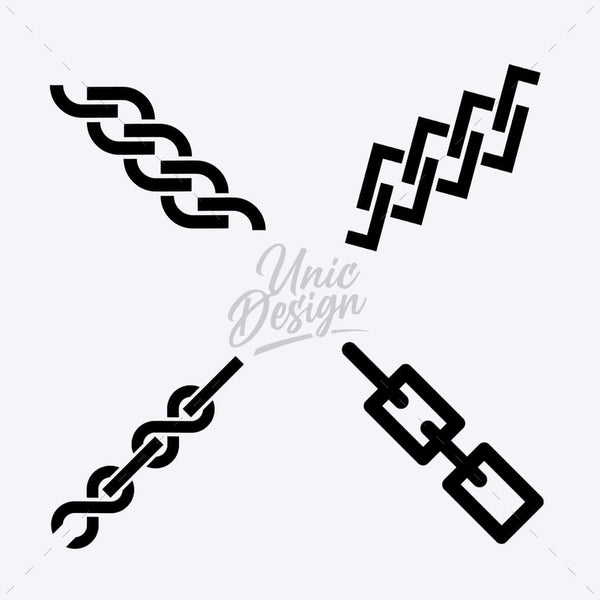 High-Quality Stamp Chain Brushes for Photoshop