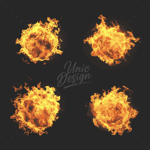 20 High-Quality Fireball Photoshop Brushes