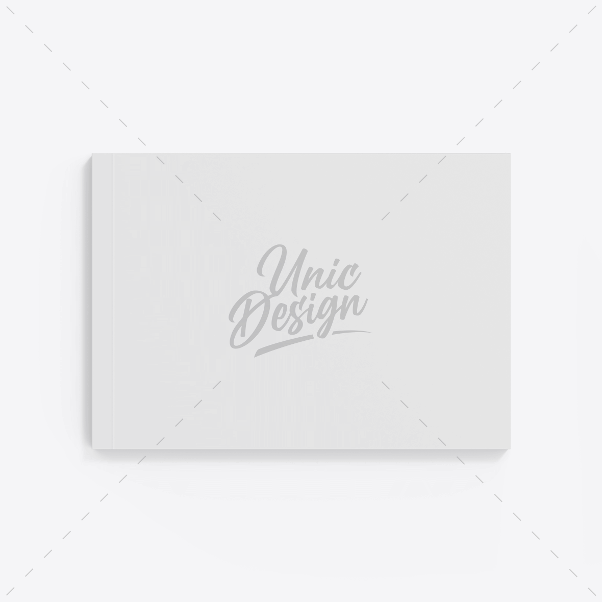 A4 Landscape Book Mockup - Easy Edit & Customizable