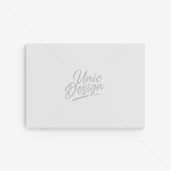 A4 Landscape Book Mockup - Easy Edit & Customizable