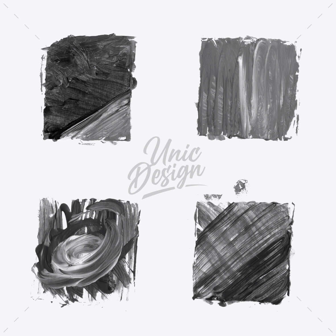 24 Stamp Square Paint Brushes for Photoshop