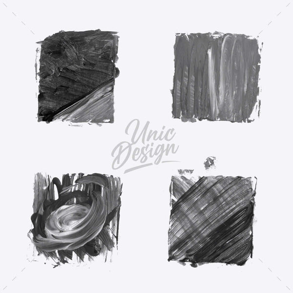 24 Stamp Square Paint Brushes for Photoshop