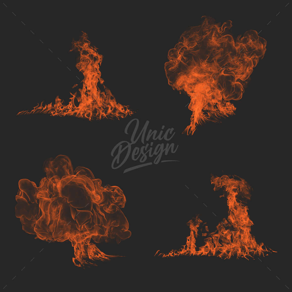 Stamp Burning Fire Brushes for Photoshop