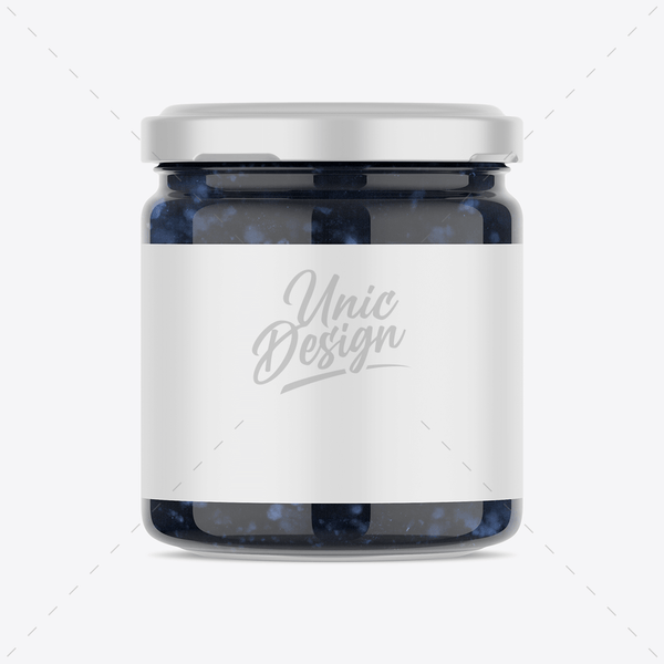 Blueberry Jam Jar Mockup
