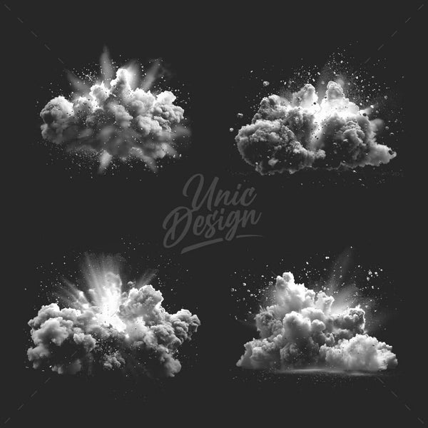 20 Explosion Photoshop Brushes - High Quality Effects