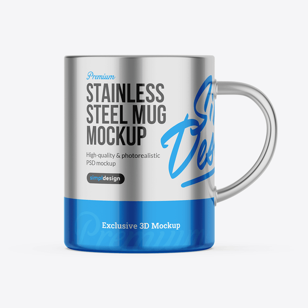 Stainless Steel Mug Mockup for Designers