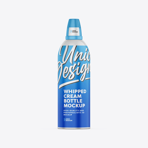 Whipped Cream Bottle Mockup PSD - Download Now