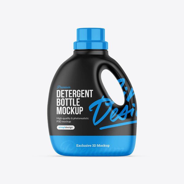 Detergent Bottle Mockup: Showcase Designs Easily!