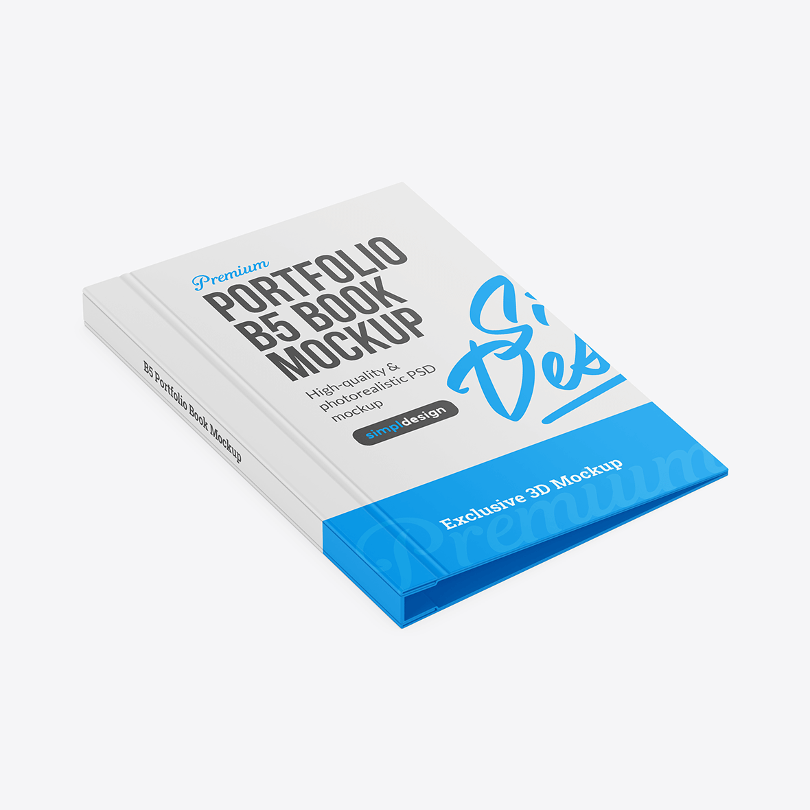 B5 Portfolio Book Mockup – UnicDesign