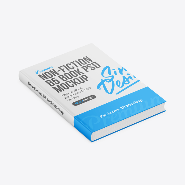 B5 Book Mockup - Easy Edit & Customizable Design