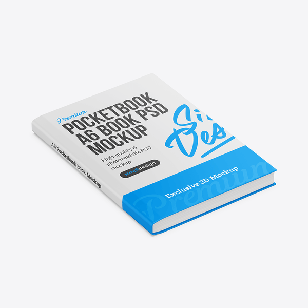 A6 Pocketbook Mockup - Easy Design Presentation