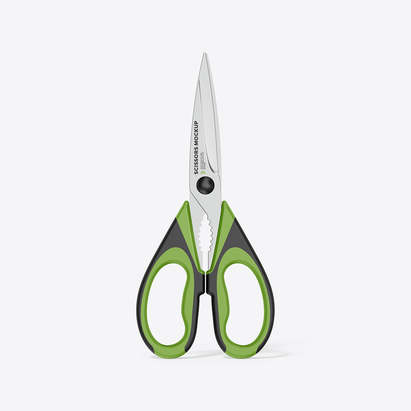 Scissors Mockup - Customizable PSD Template