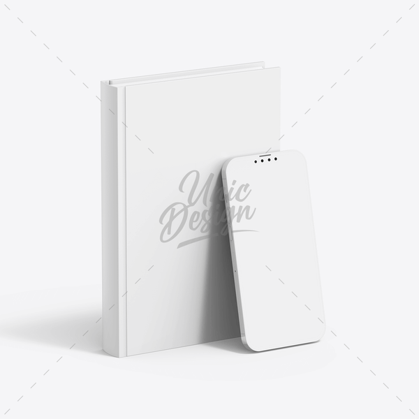 Book & iPhone 13 Mockup – UnicDesign